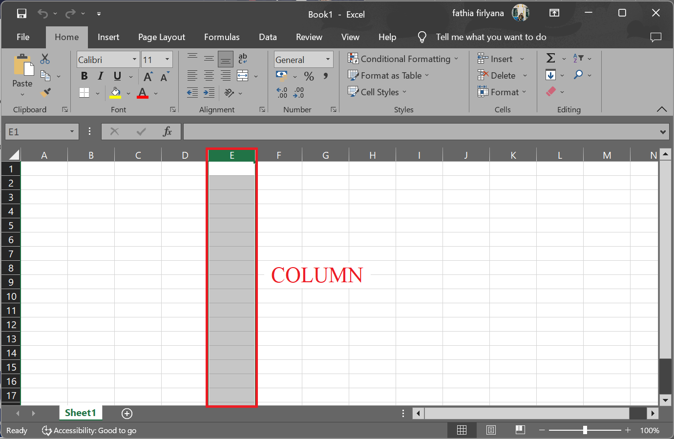 Kenali Column Di Excel: Dasar Area Kerja Spreadsheet!